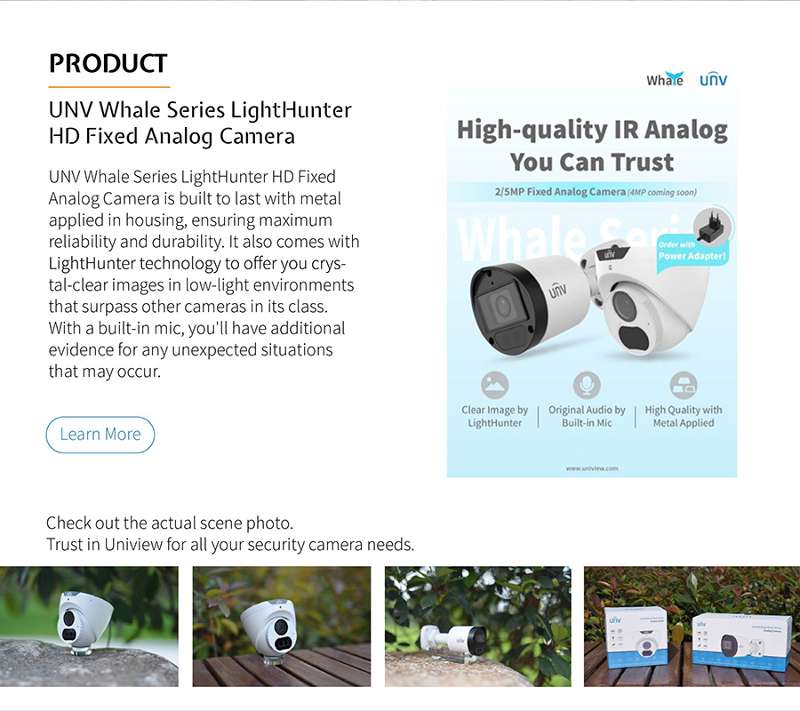 High-quality IR analog camera you can trust!